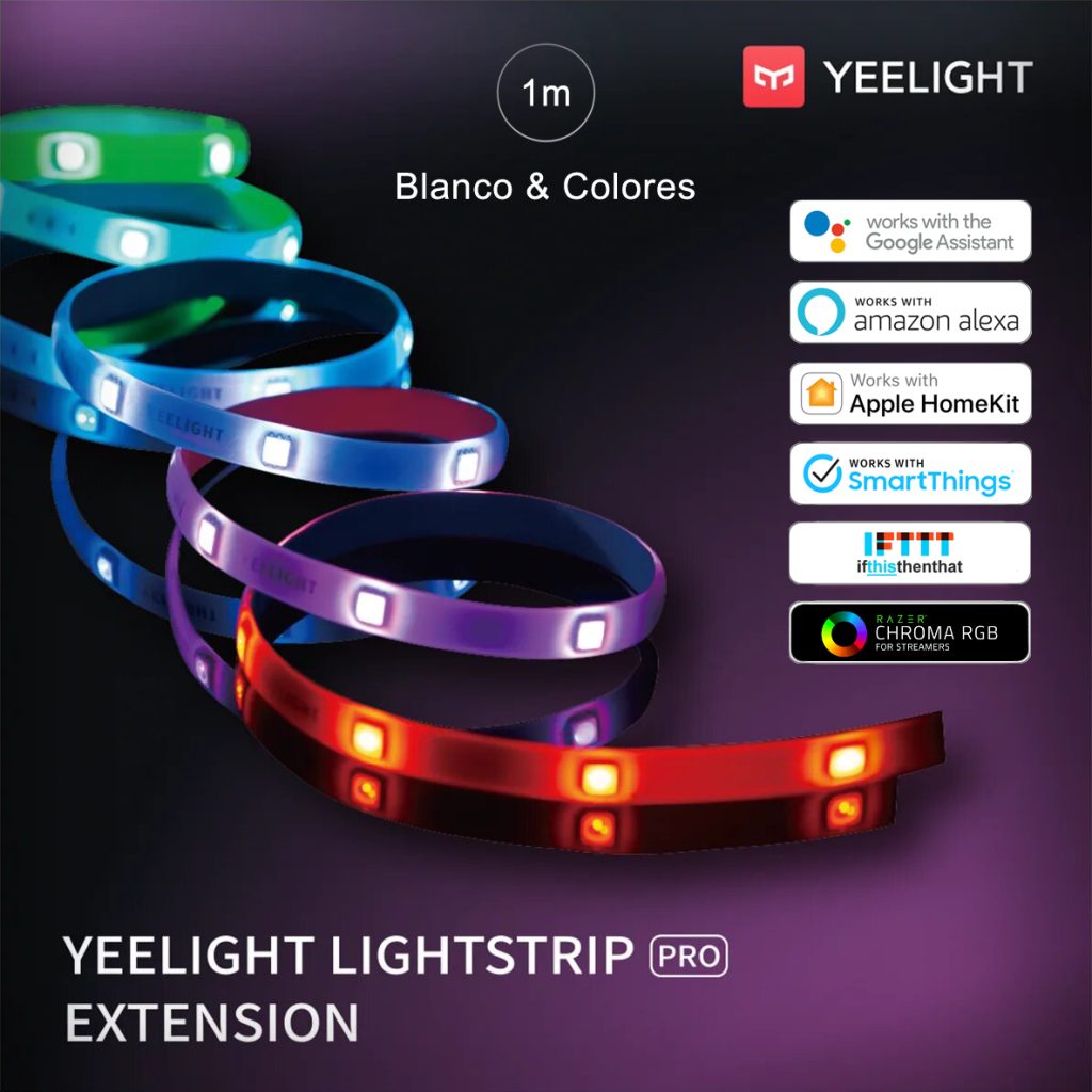 Extensión Tira Led Yeelight Blanco & Colores - 1m » DOMOTICAN